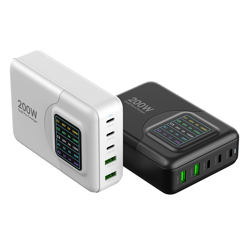 Vina GaN Tech Multi-port 200W Laptop Mobile Phone USB Desktop Fast ...