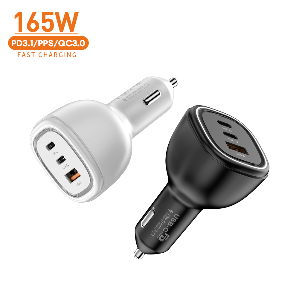 Vina 165w Multi USB C Car Charger Smartphone Fast Charging Car Adapter Type C Smart Cargador de ...